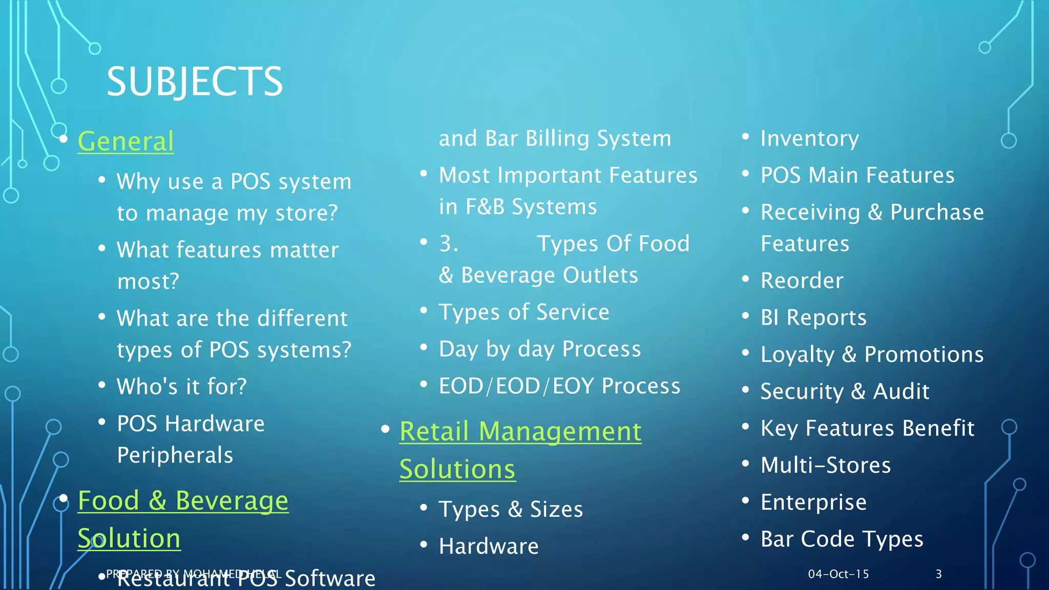 1- POS Training | PPSX