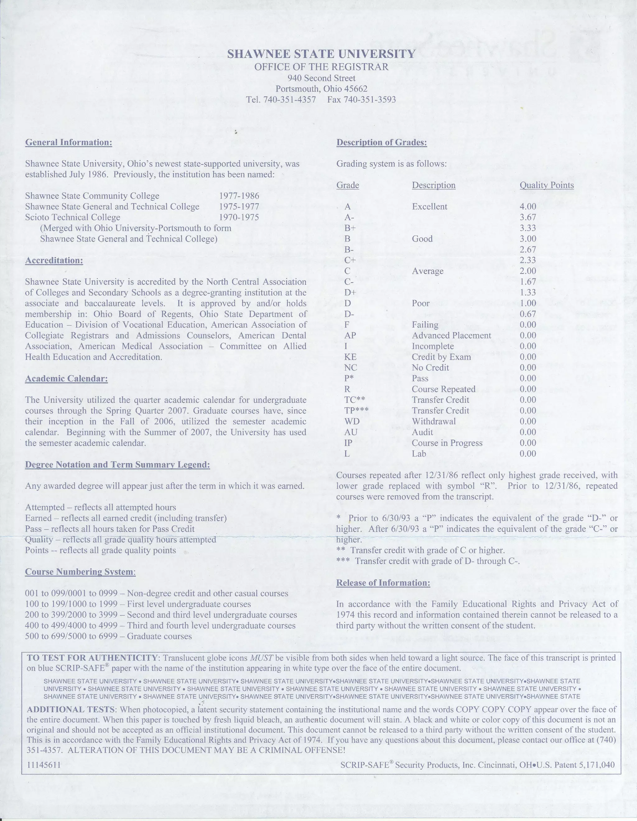 Academic Transcript | PDF