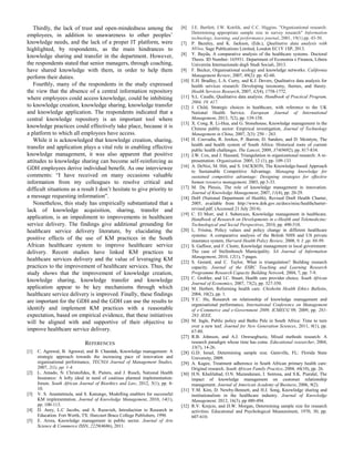 Using Knowledge Management Practices for transformation in the public sector | PDF