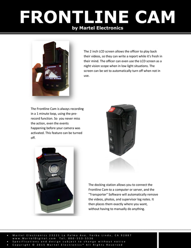 Frontline Cam Brochure BL | PDF