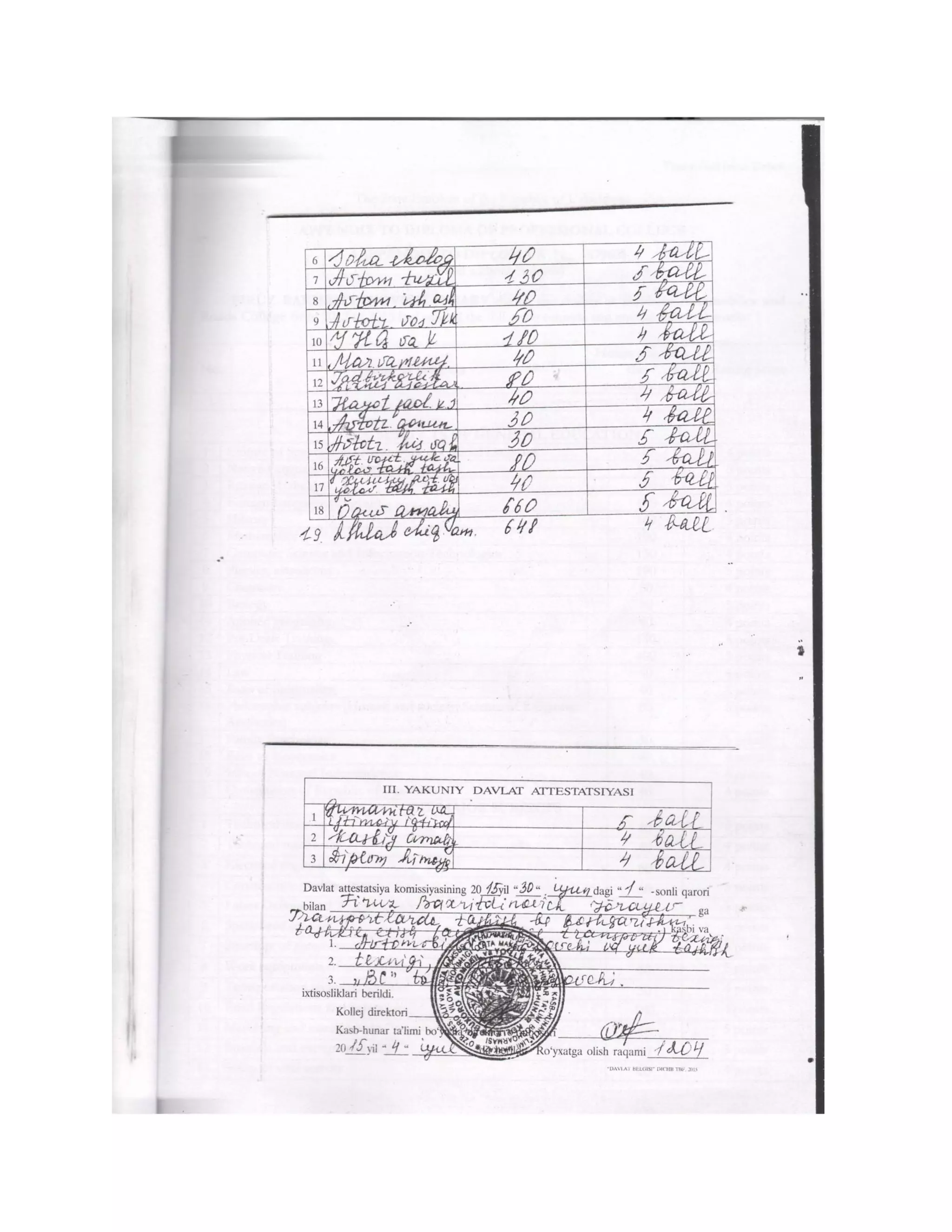 Diploma & Transcript | PDF
