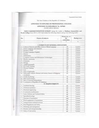 Diploma & Transcript | PDF