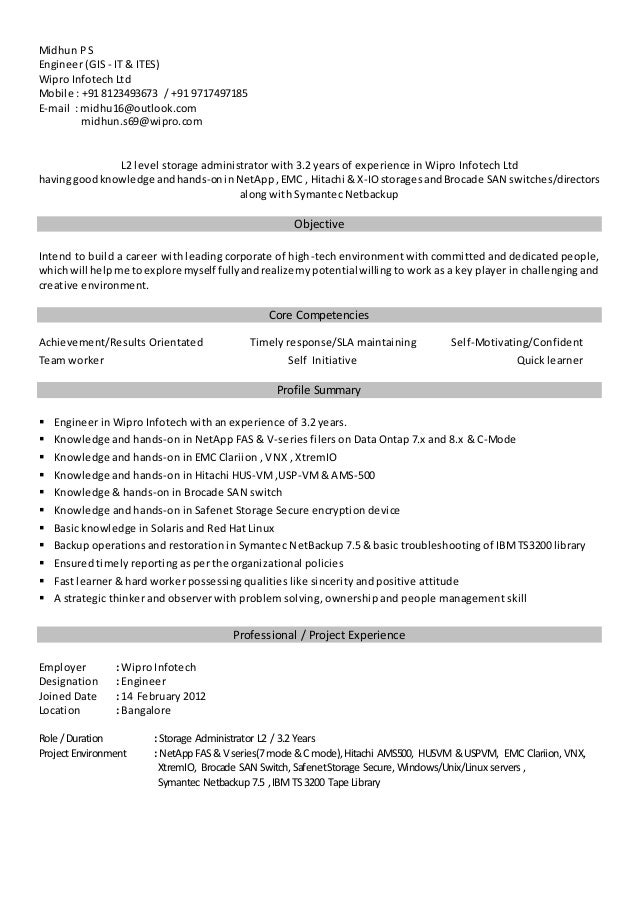 Resume_Storage Admin L2