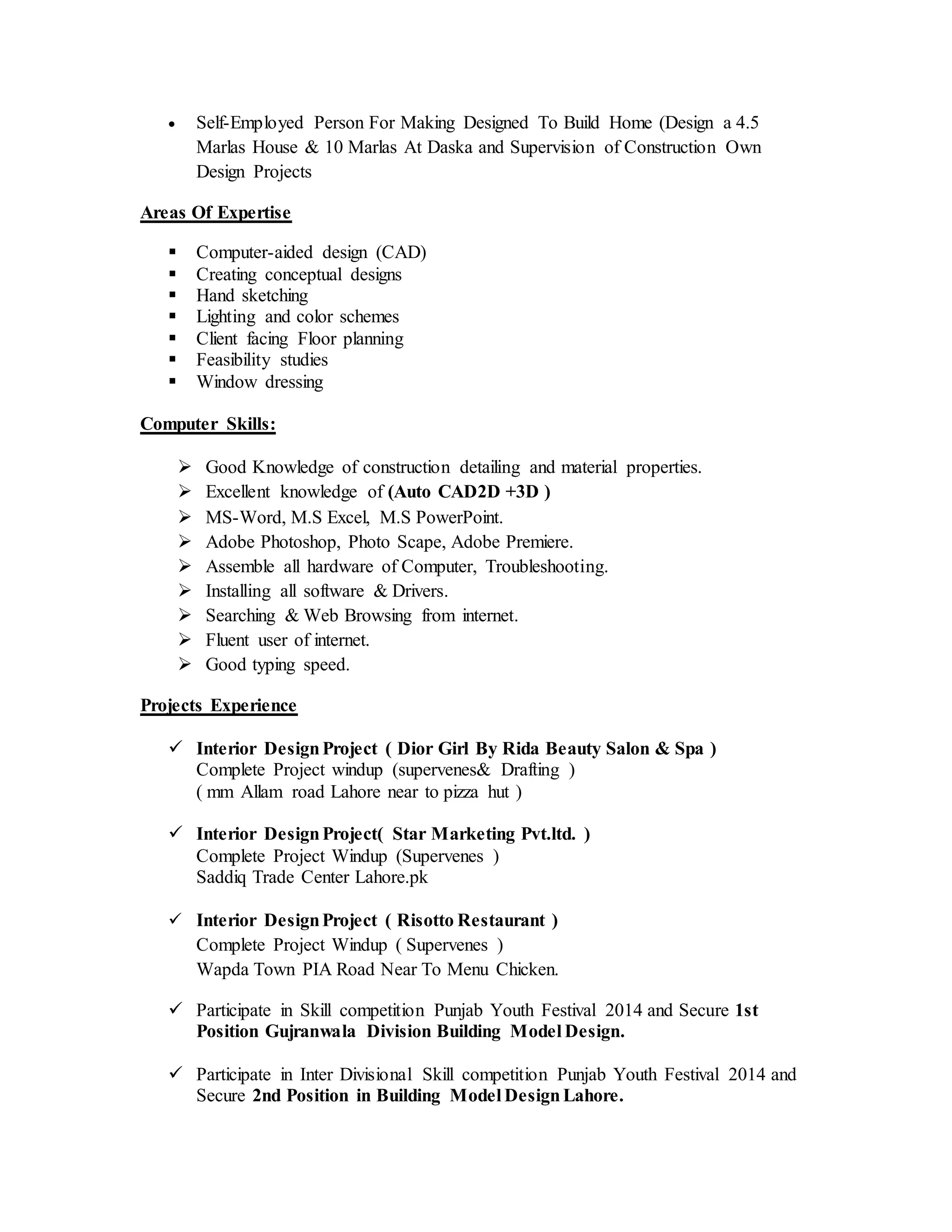 CV BY Hamza Zafar | DOCX