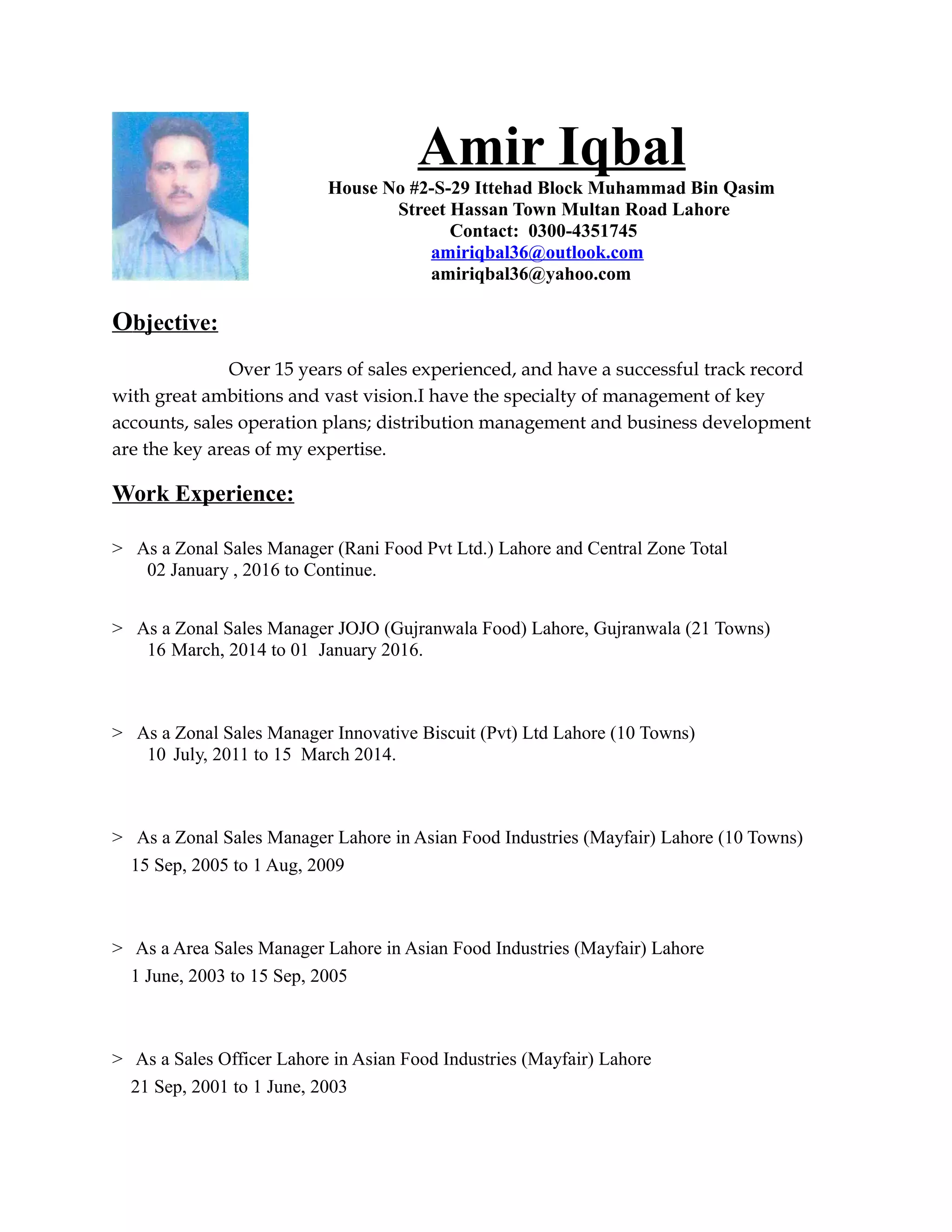 Amir Iqbal (CV) | PDF