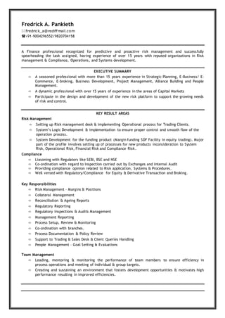 Profile-Resume-fred | PDF