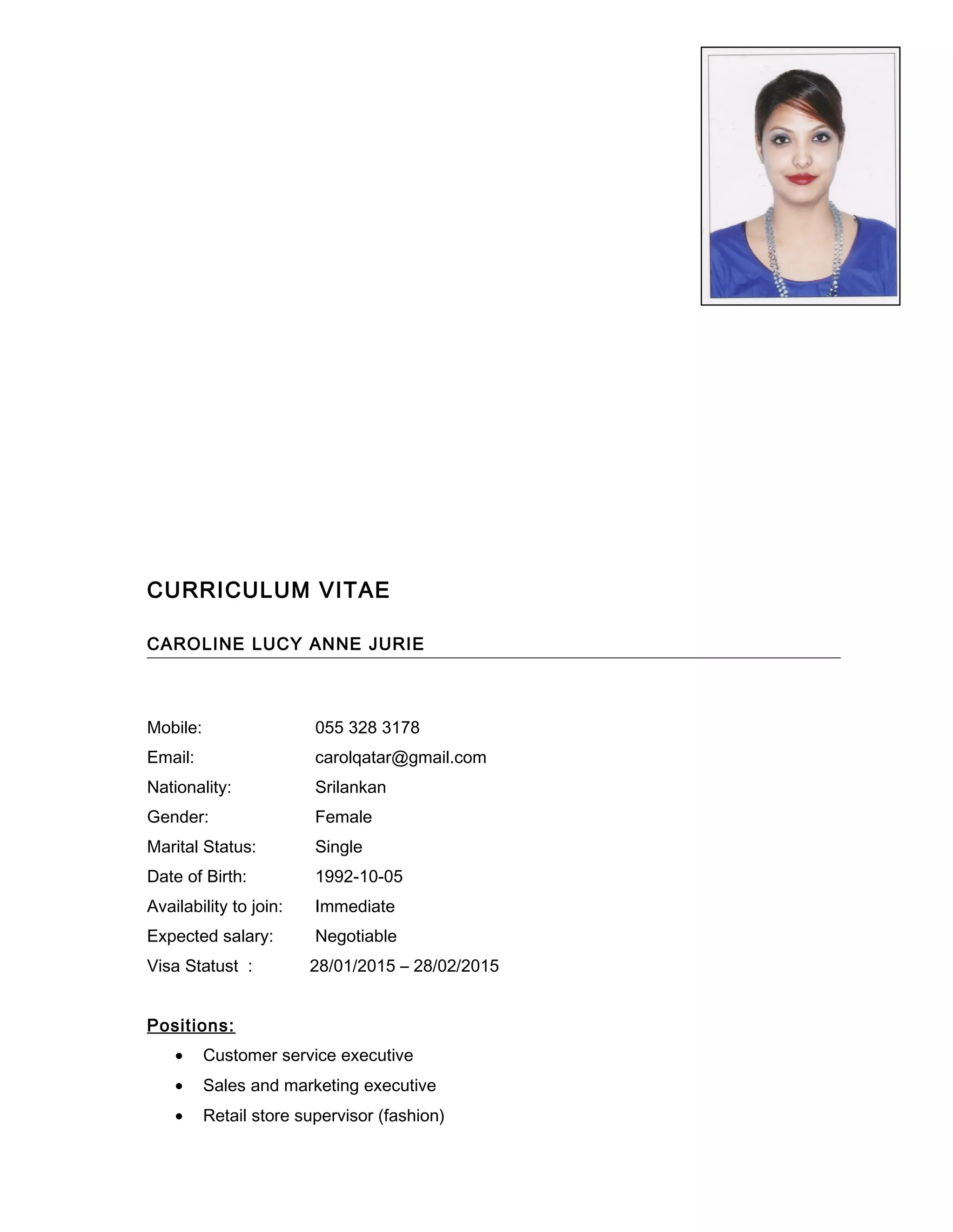 caroline jurie new cv | DOC