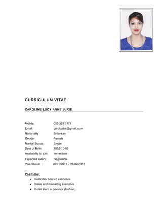 caroline jurie new cv | DOC
