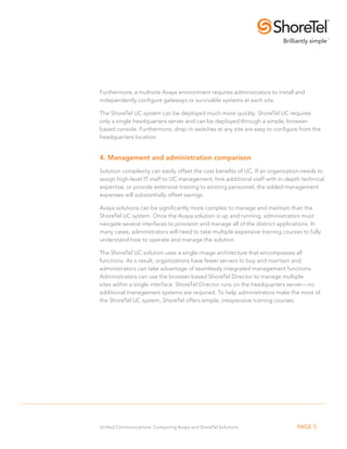 ShoreTel vs Avaya | PDF