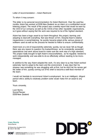 Personal Letter Of Recommendation For A Relative