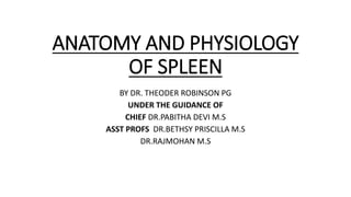 Applied Anatomy and Physiology of spleen | PPTX