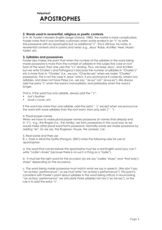 Apostrophes Rules | PDF