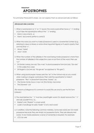 Apostrophes Rules | PDF