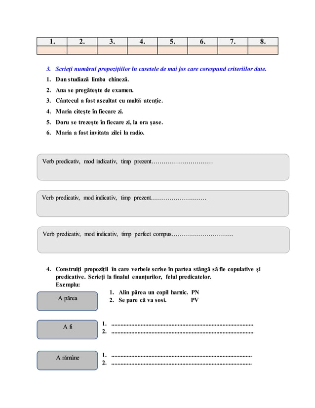 predicatul verbal si predicatul nominal- fisa de lucru | DOCX