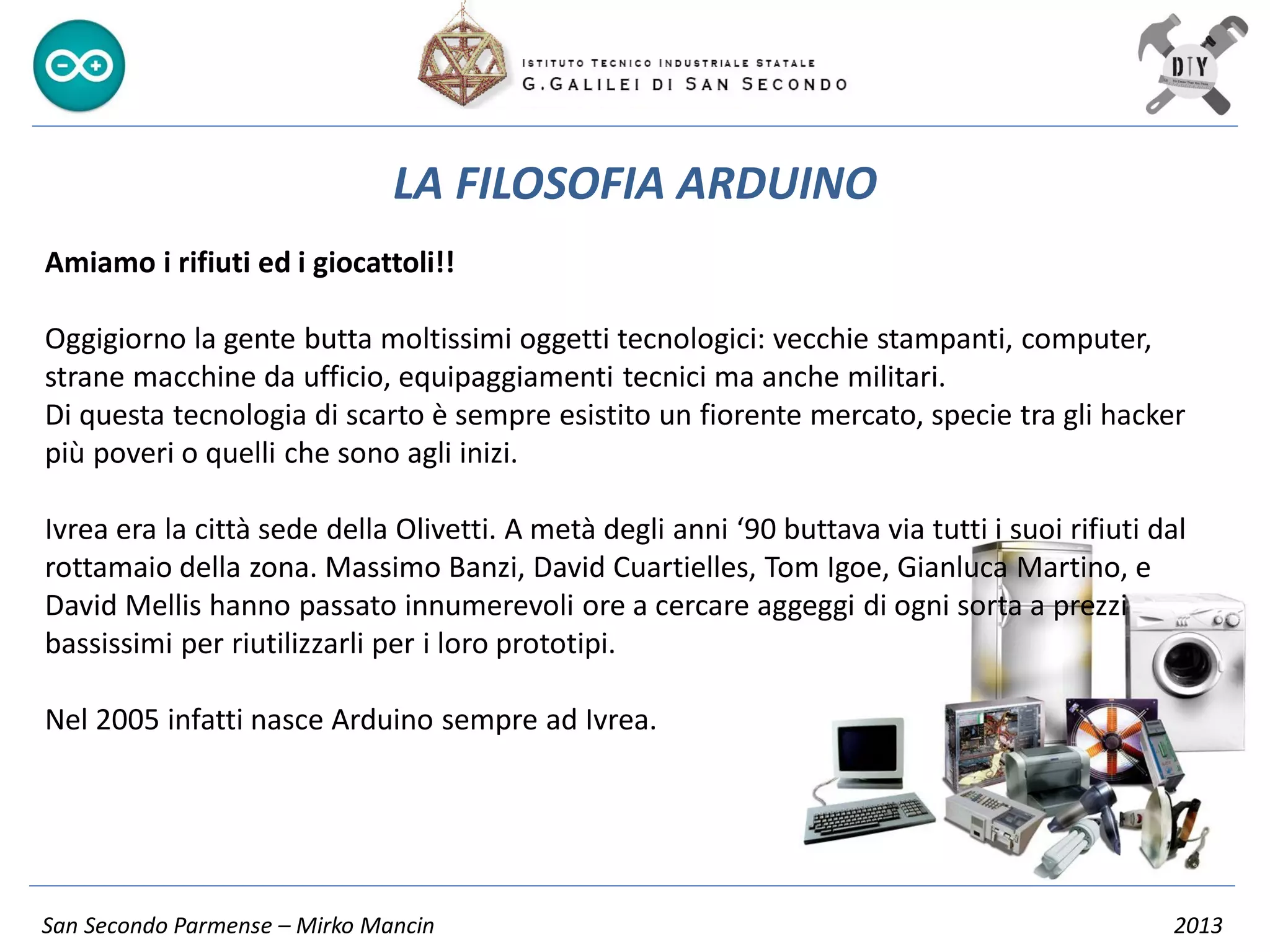 Lezione introduttiva su Arduino | PDF