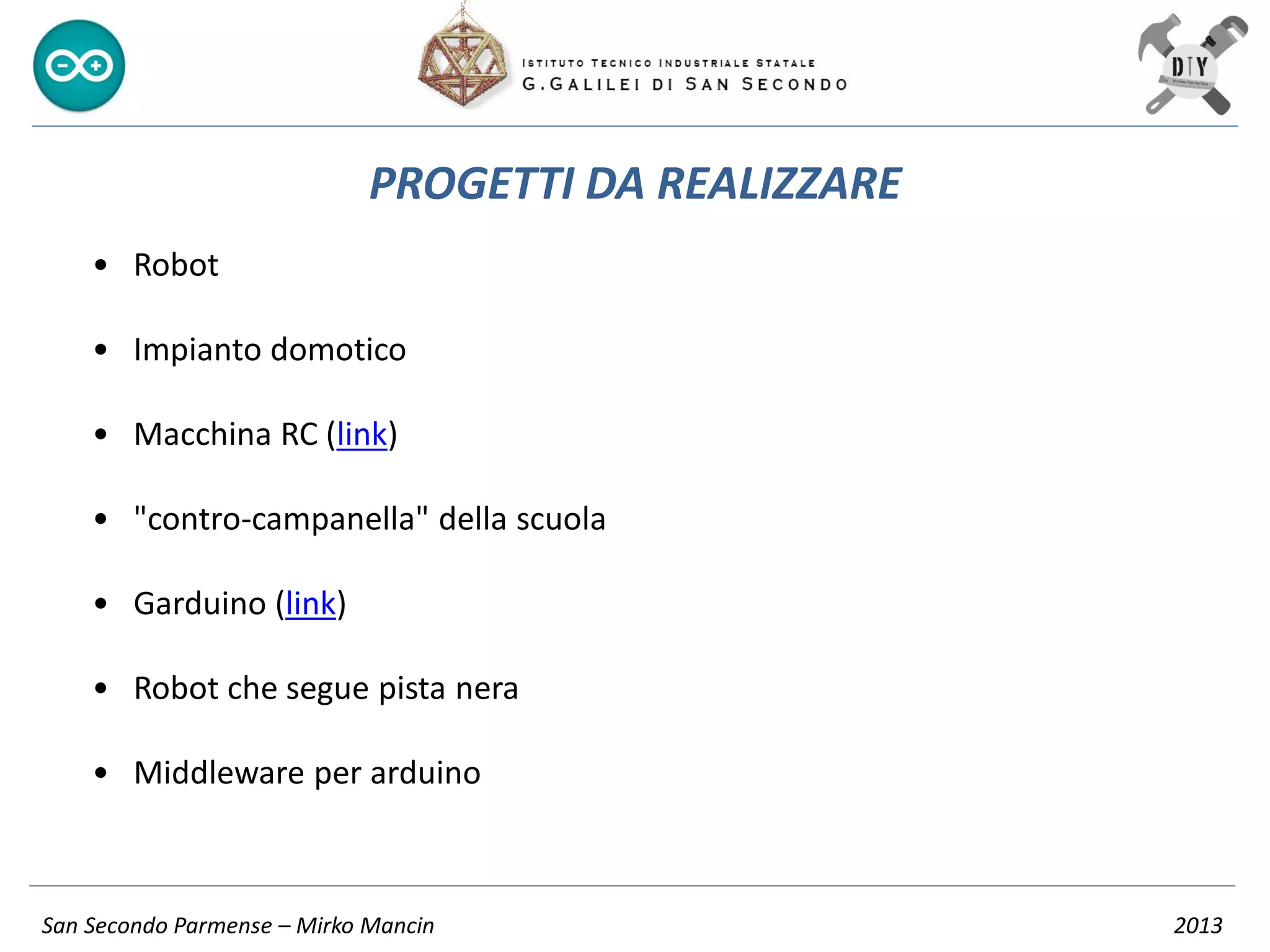 Lezione introduttiva su Arduino | PDF