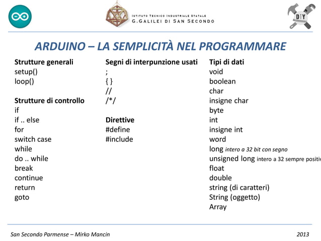 Lezione introduttiva su Arduino | PDF