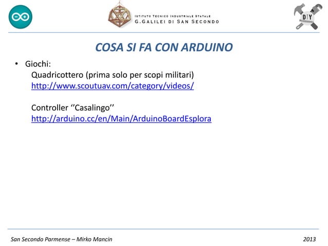 Lezione introduttiva su Arduino | PDF