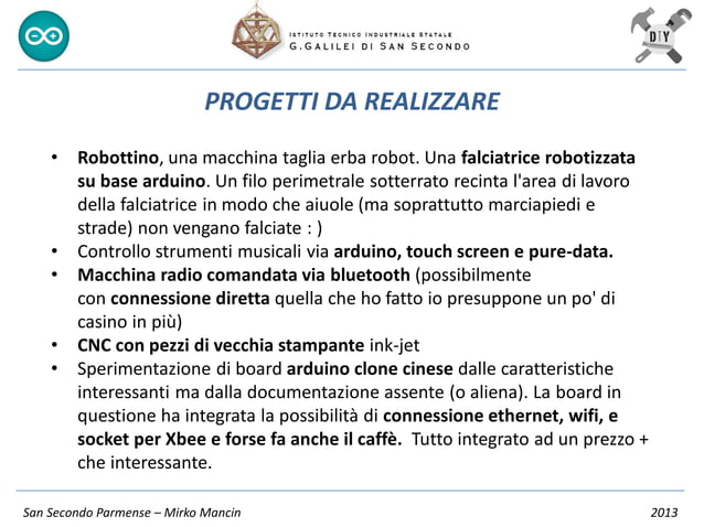 Lezione introduttiva su Arduino | PDF