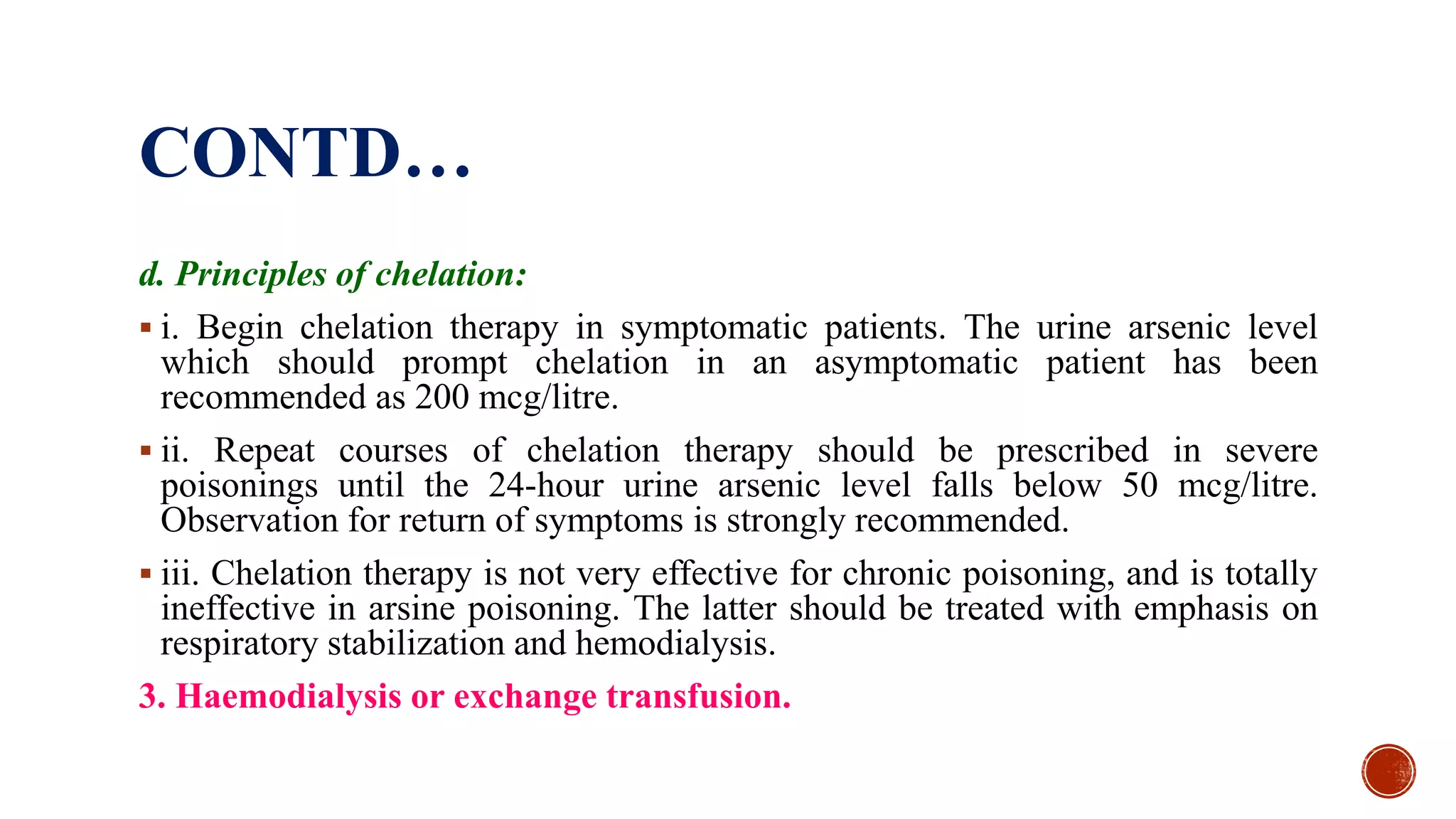 Clinical symptoms and management of Arsenic poisoning | PDF