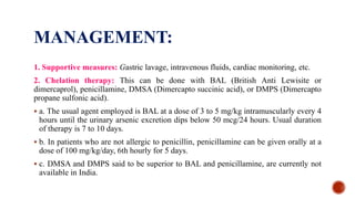 Clinical symptoms and management of Arsenic poisoning | PDF