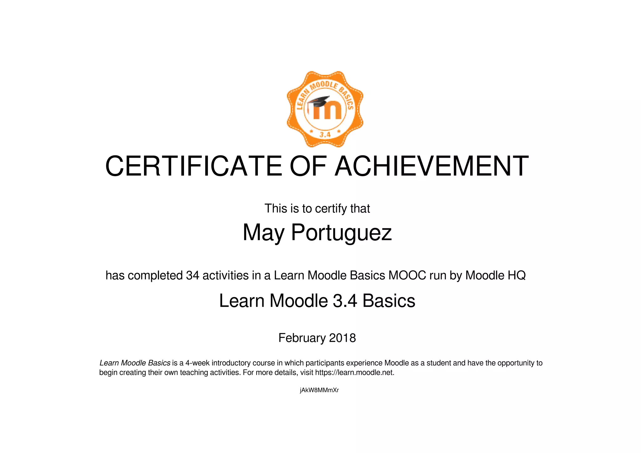 2018 moodle certificate | PPT
