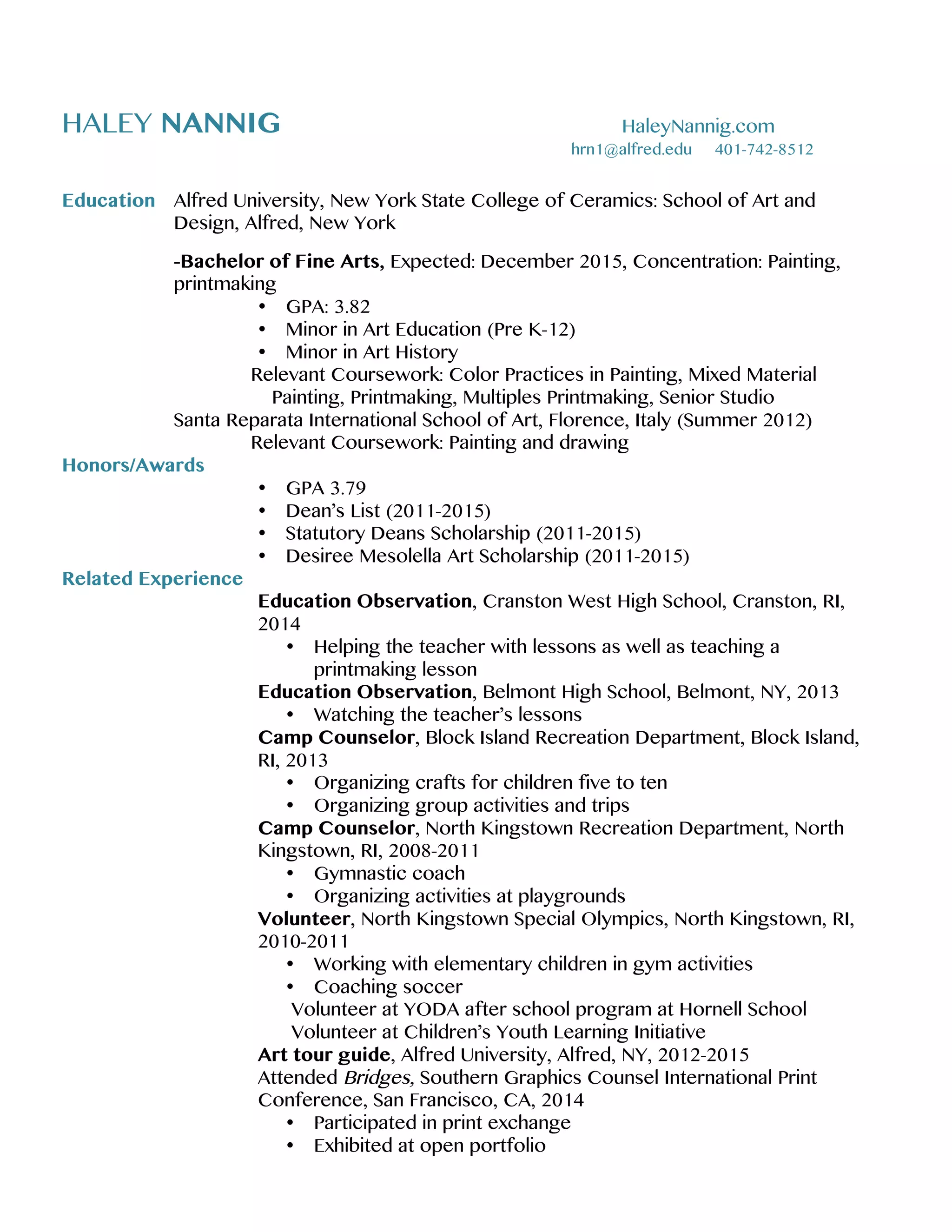 Teaching Resume 2 | PDF | Education