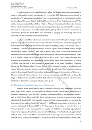 An Overview of South Africa’s Promotion of Democracy in Africa (1994 ...