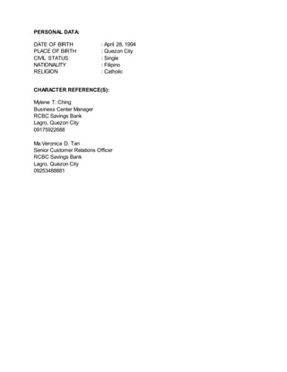 MARIA ANGELA MANALO - RESUME | DOCX