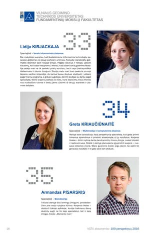Leidinys VGTU absolventai 100 perspektyvų 2016 | PDF