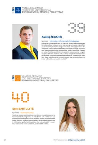 Leidinys VGTU absolventai 100 perspektyvų 2016 | PDF