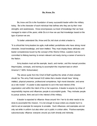 Be KnowDo | DOCX | Death, Injury, or Military Conflict | Sensitive Topics