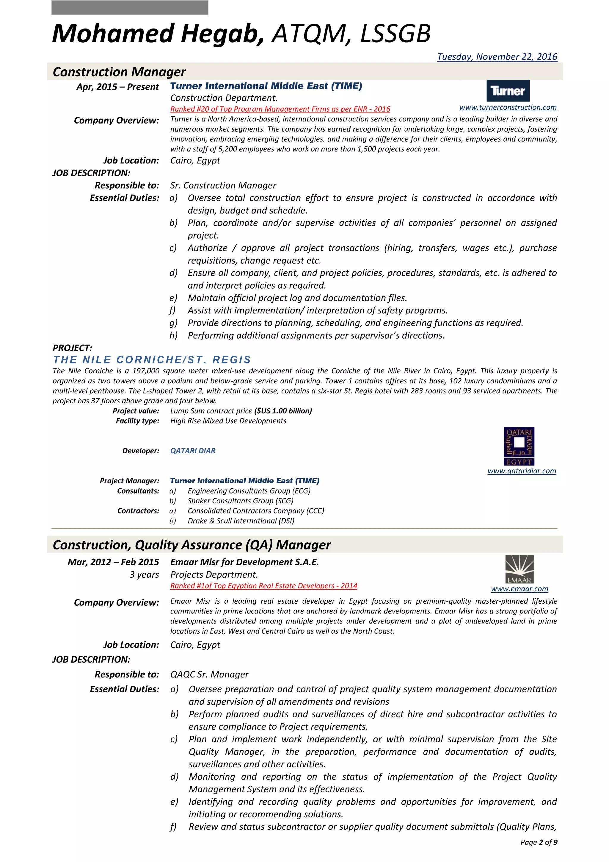 Mohamed Hegab CV111 | PDF