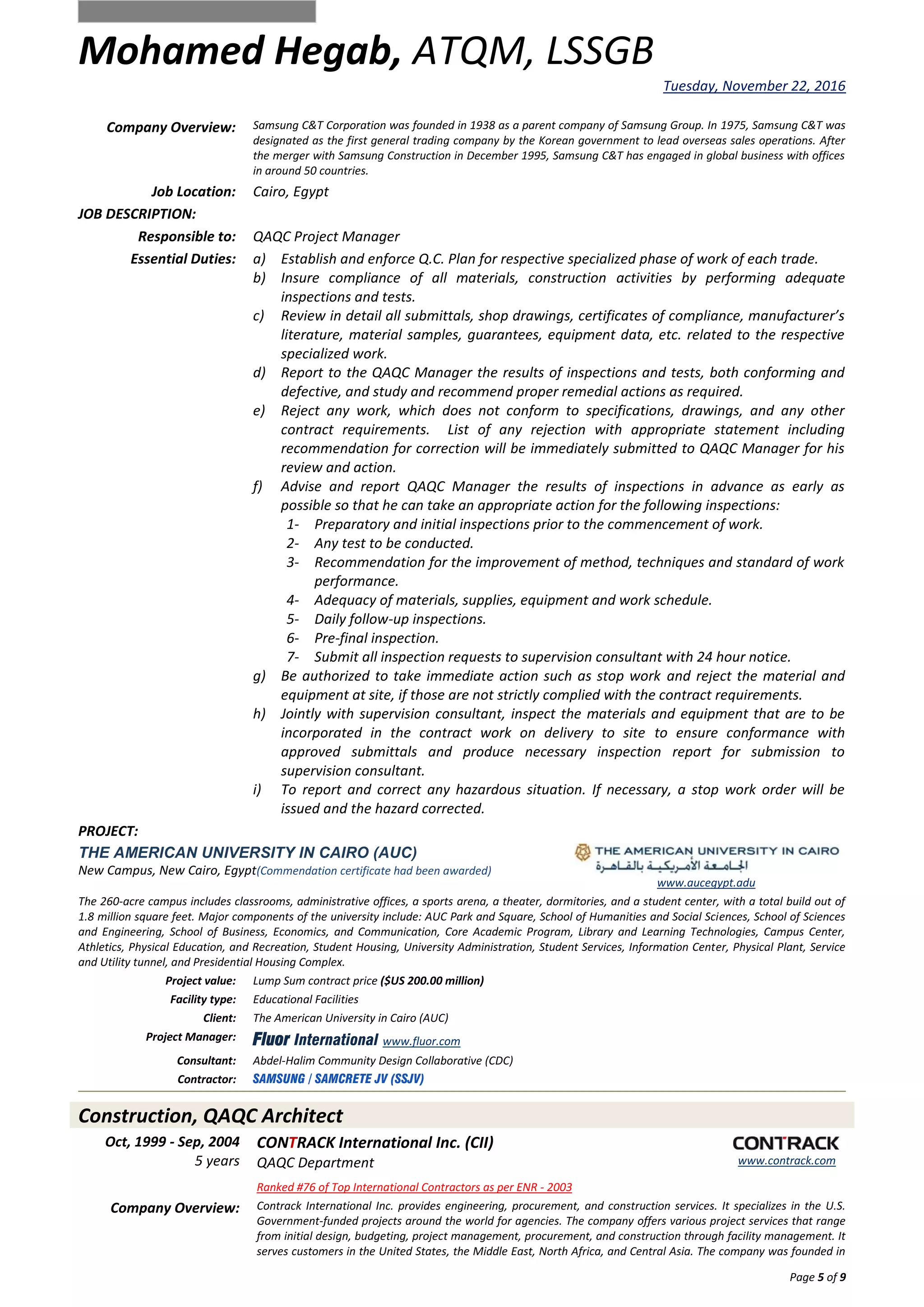 Mohamed Hegab CV111 | PDF