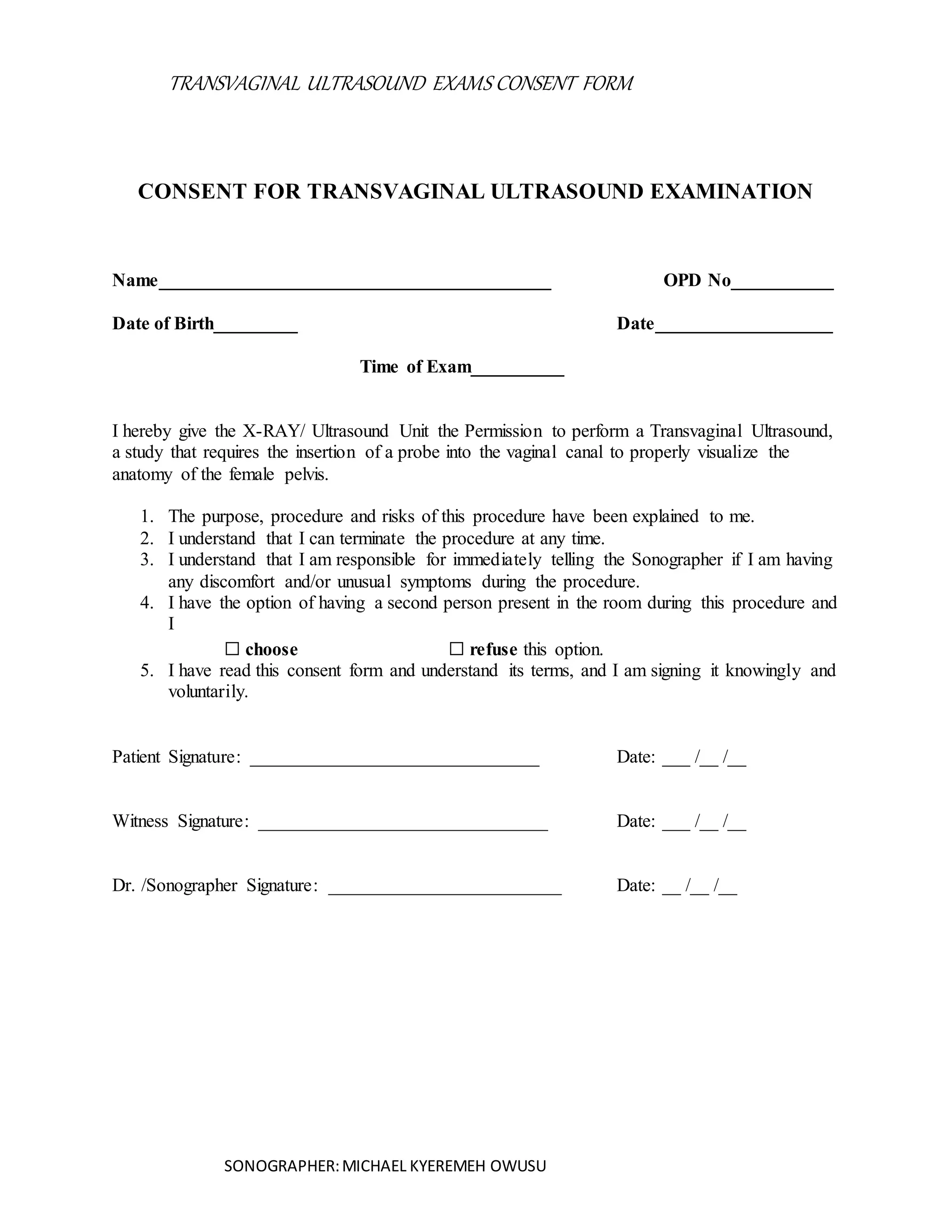 TRANSVAGINAL ULTRASOUND EXAMS CONSENT FORM | DOCX