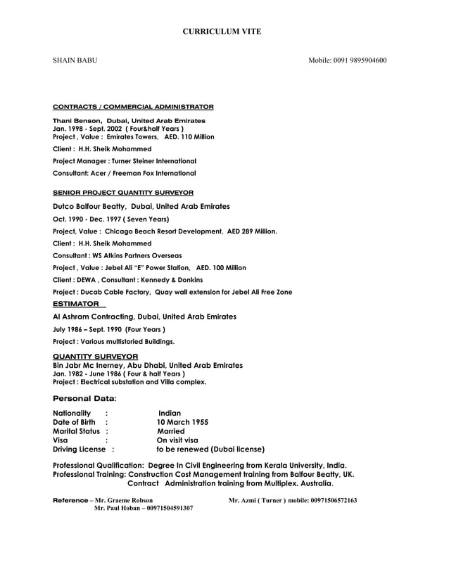 Resume new version 17 | PDF