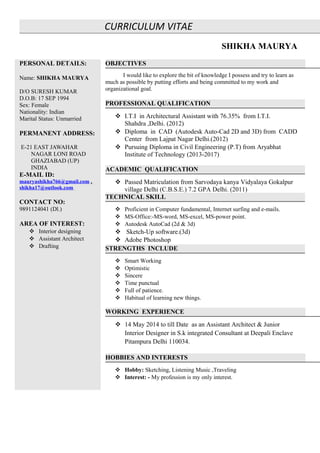 SHIKHA NEW CV | DOC