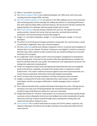 50 points from the book_How Google tests Software | PDF | Web ...