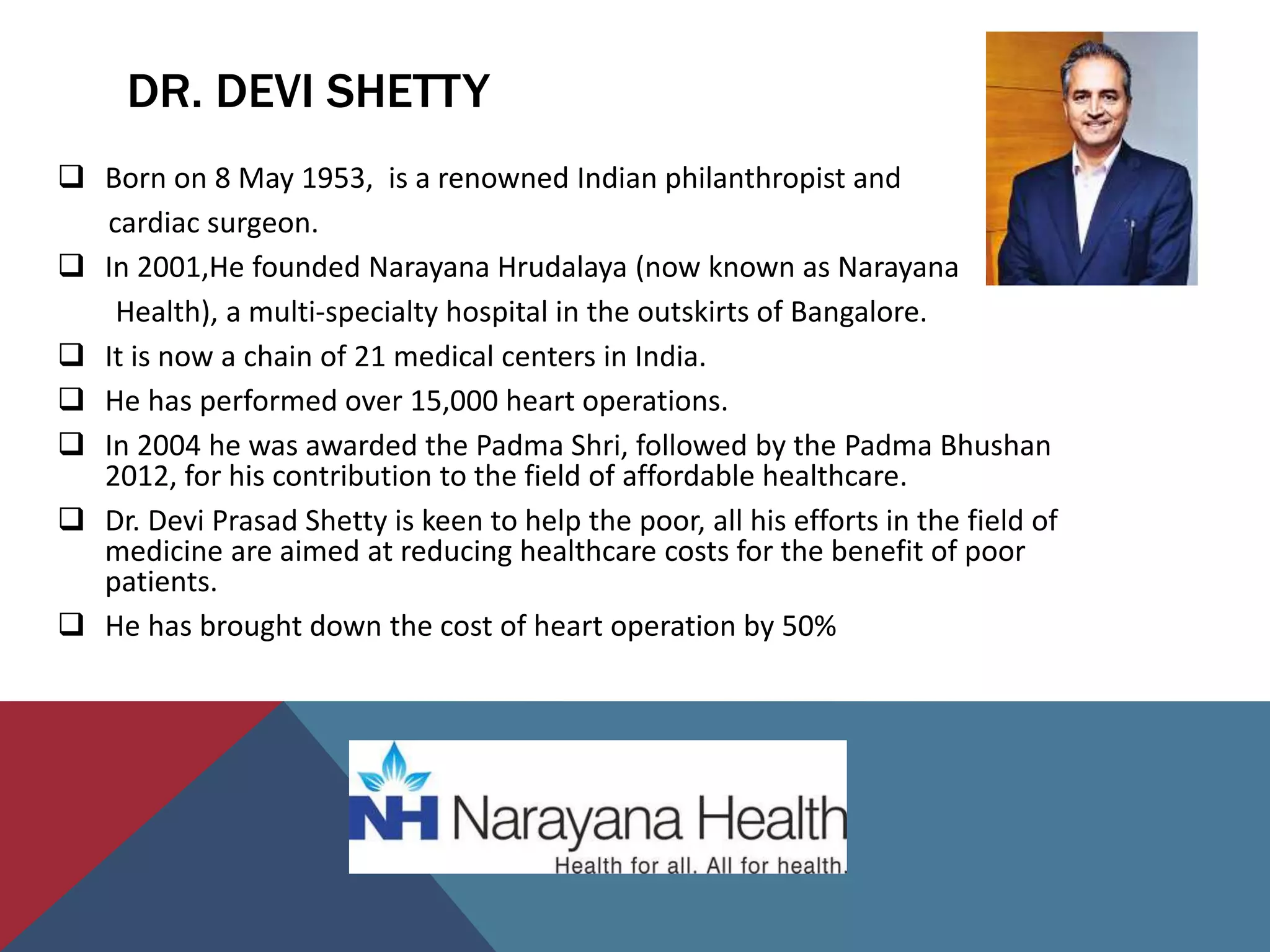 Organisation Behavior - Dr Devi Shetty Leadership | PPTX