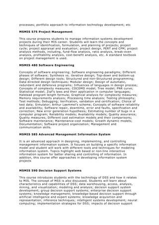 Master of Science in MIS | PDF