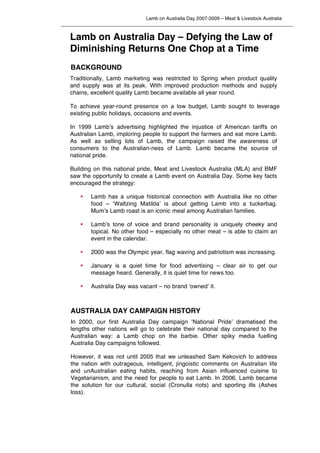 Effies 2008 - MLA | PDF | Business | Business and Finance