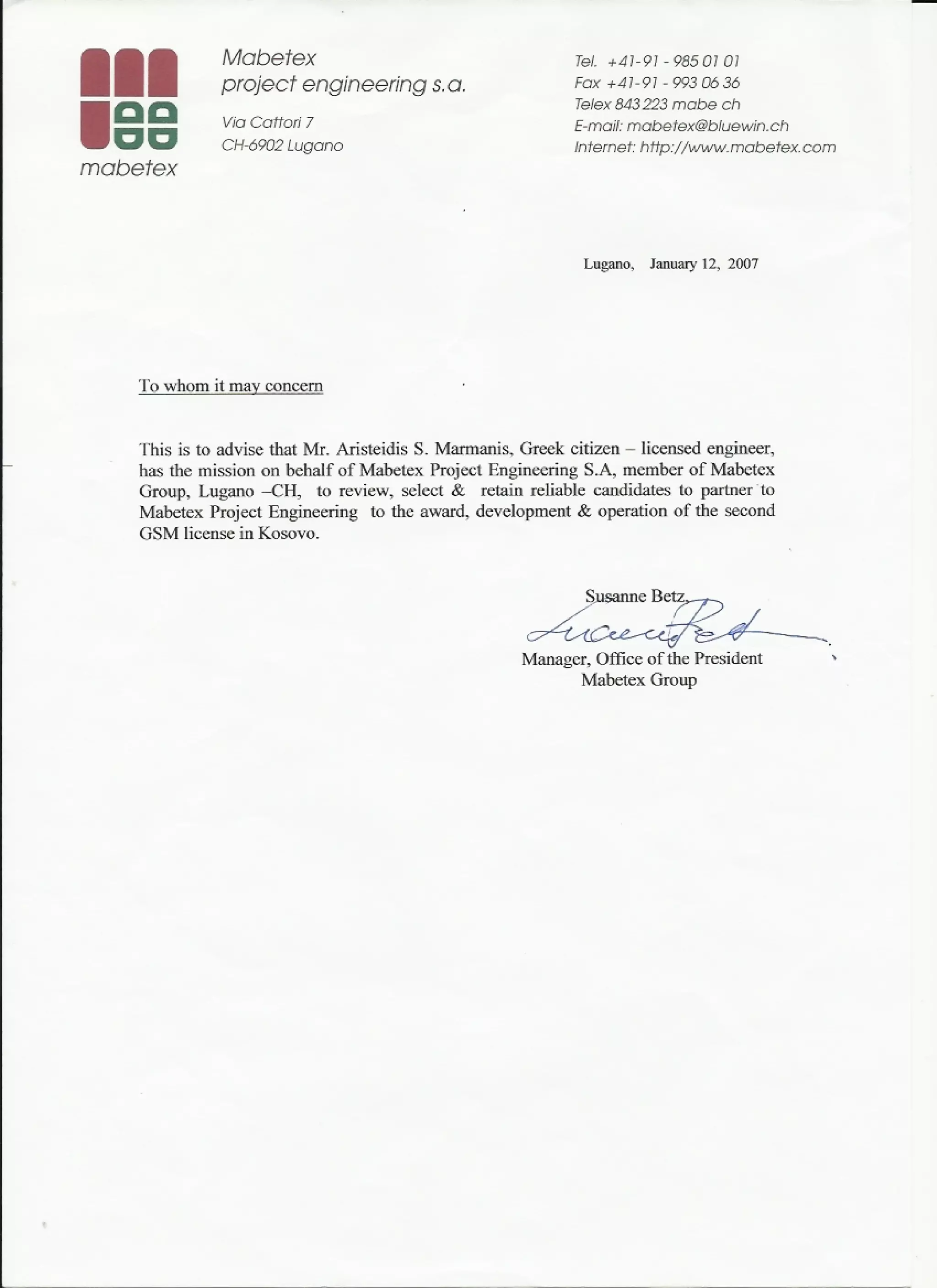 Mabetex BP2 | PDF