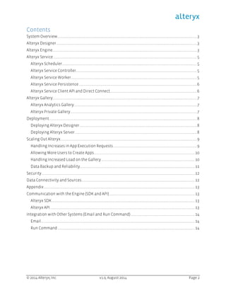 Alteryx Technical Overview | PDF