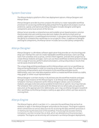 Alteryx Technical Overview | PDF
