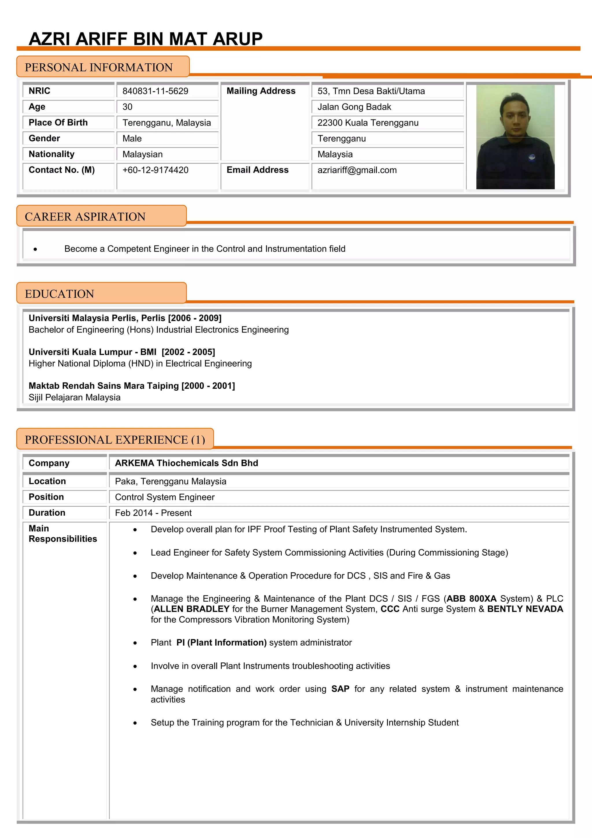 AzriARUP_Resume_APR1 | PDF | Civil Engineering Industry | Industries