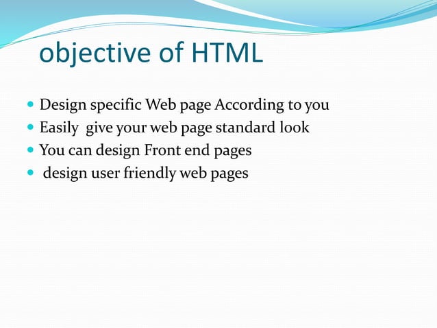 Learning Html Ppt
