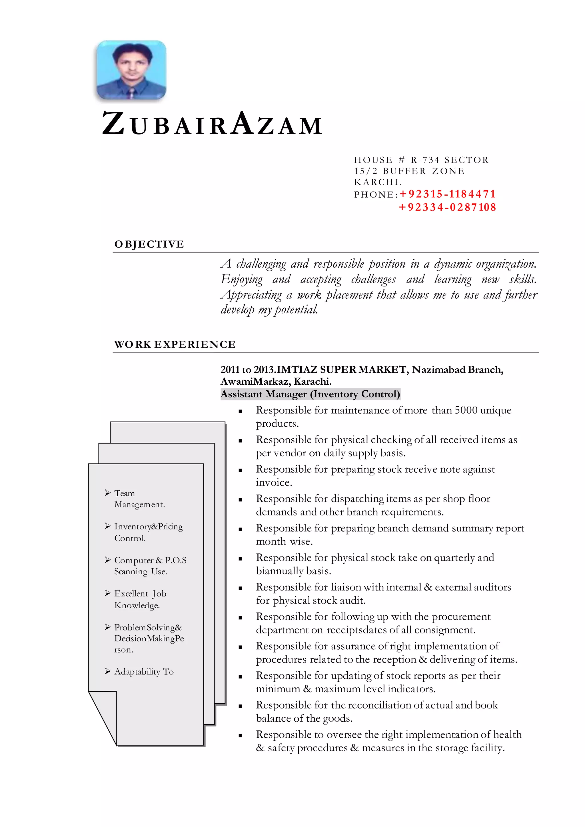 zubair Resume | DOCX | Logistics | Business