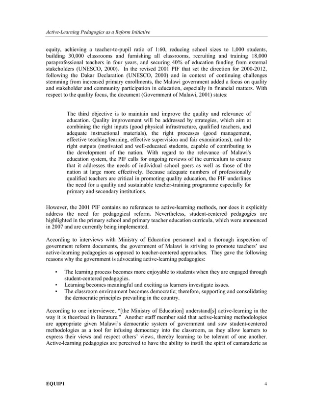 E1-ActiveLearningPedagogy-Malawi | PDF
