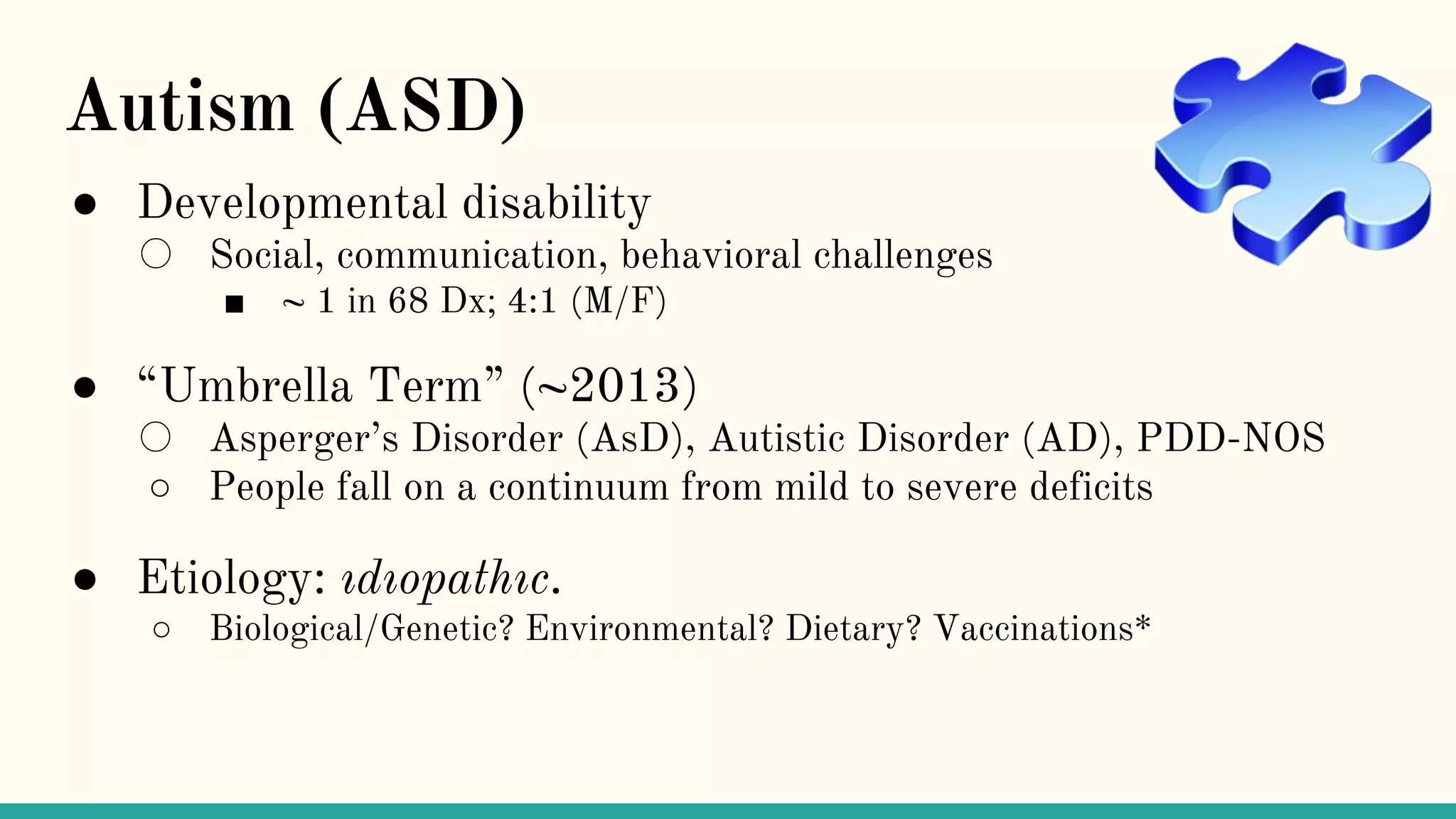 Autism Spectrum Disorder (ASD) Presentation | PDF