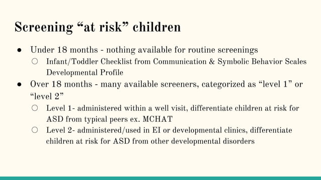 Autism Spectrum Disorder (ASD) Presentation | PDF